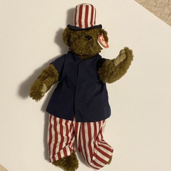 Ty | Toys | Ty Attic Treasures Samuel Uncle Sam Plush Patriotic Bear ...